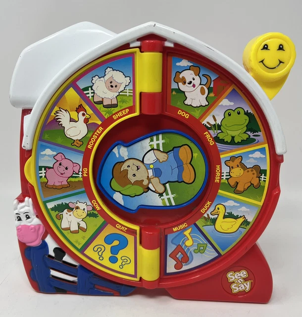 2003 MATTEL SEE And Say The Farmer Says Animal Sounds Toy Red See 'N ...