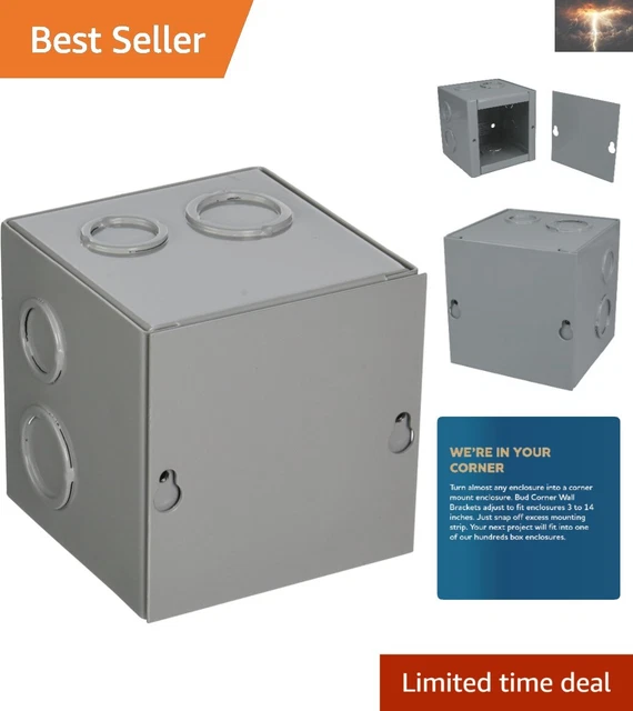 ANSI 65 GRAY Steel NEMA 1 Junction Box 4 x 4 x 4 for Electrical ...