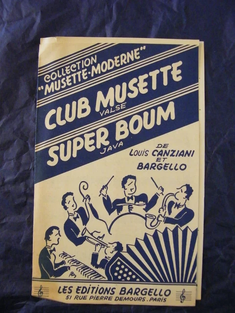 & SPARTITO CLUB Musette Super Boum Canziani Bargello Music Sheet " EUR ...