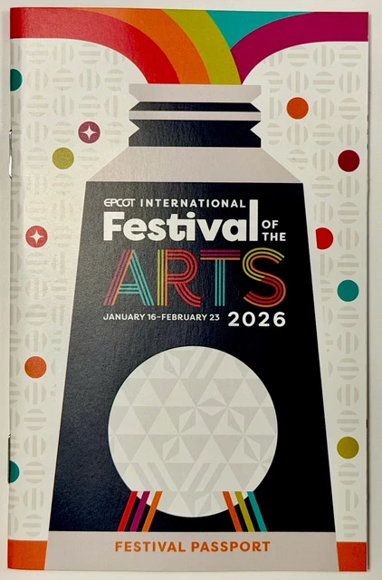 DISNEY 2026 EPCOT Festival of the Passport Arts Booklet and Park Map ...
