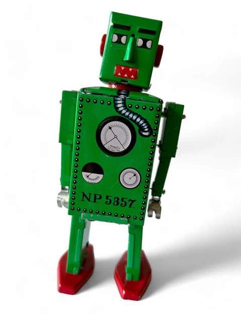 VINTAGE TIN TOY robot 1940's repro ST JOHN Lilliput Robot gr MS397 6 ...