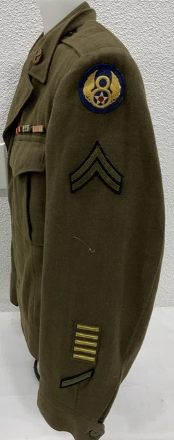 WW2 ORIGINAL ENLISTED 8th Airforce Ike Uniform w/ Felt British Theater ...