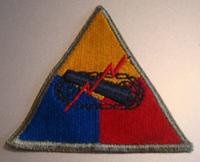 VINTAGE WW2 UNITED STATES US ARMY - ARMOURED DIV (SCHOOL) INSIGNIA ...