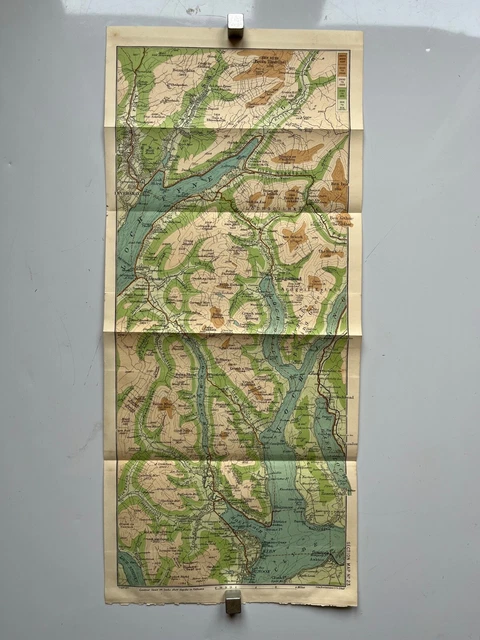 INVERARY TO DUNOON map Scotland Loch Eck Long Fyne antique ...