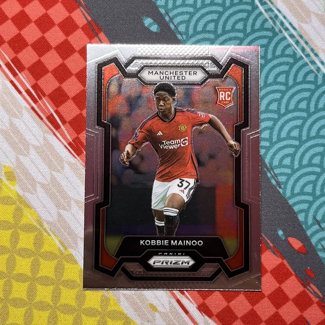 CARTE RECRUE KOBBIE Mainoo - 2023-24 Panini Prizm EPL RC Manchester ...