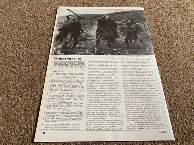 FLM6 MOVIE REVIEW & Picture Quest For Fire Everitt Mcgill & Ron Perlman ...