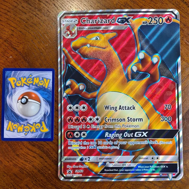 JUMBO CHARIZARD SM60 Promo Oversized Big Large Pokemon Card Black Star ...