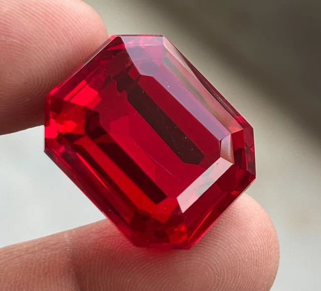 100 CT NATURAL Blood Red Ruby Emerald Certified Flawless Loose Gemstone ...