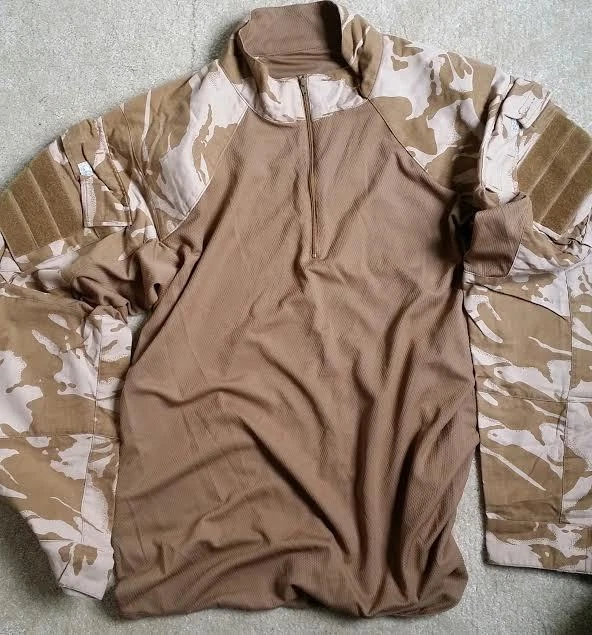 BRITISH ARMY DESERT (Ubacs) Under Body Armour Combat Shirt / Grade - 1 ...