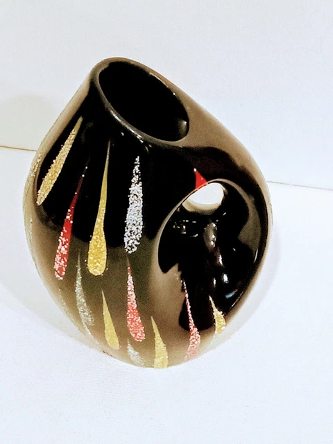 MID CENTURY ABSTRACT Art Ceramic Jug Vase 11 cm Multi Culoured £29.33 ...