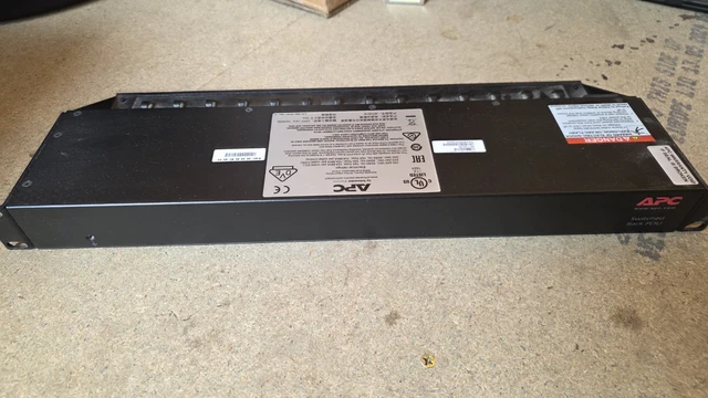APC AP7921B 1U 203-230V PDU 8 Outlet Power Distribution Rack - Black 0. ...