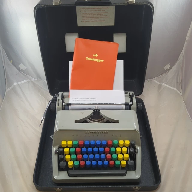 VINTAGE SCHEIDEGGER TYPOMATIC TMS Learn How To Touch Typing Training ...