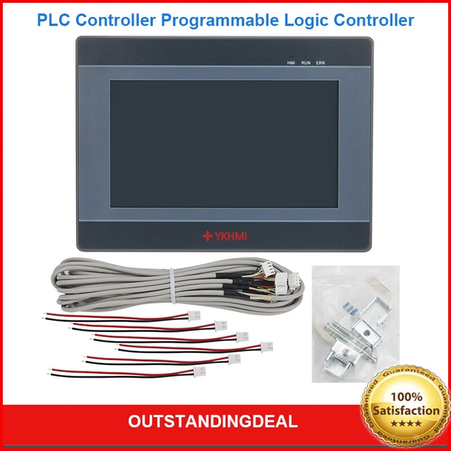 PLC CONTROLLER PROGRAMMABLE Logic Controller 7" HMI Touch Screen For ...