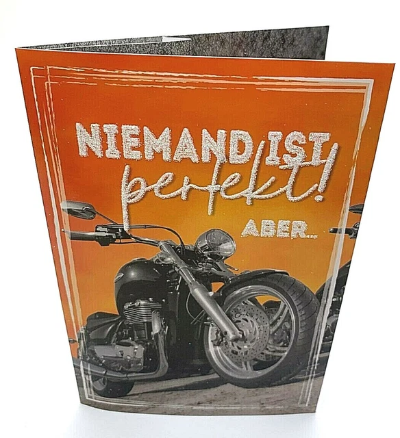 MOTORCYCLE BIRTHDAY CARD 3D Congratulations Card Birthday Card Harley ...