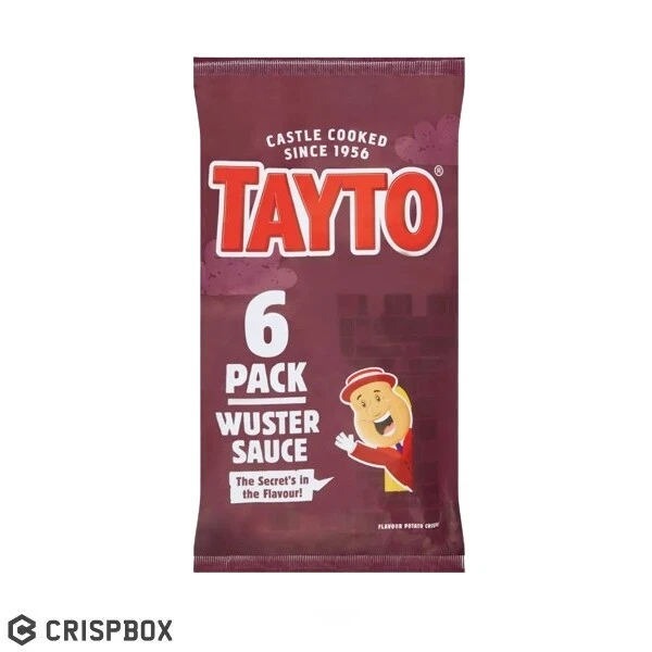 TAYTO WUSTER SAUCE Flavour Potato Crisps (6x25g) £7.98 - PicClick UK