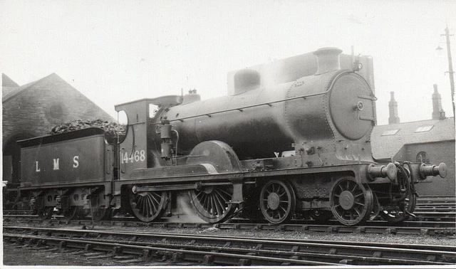 EX CALEY-LMS 4-4-0 No 14468 CLASS 3P at UNKNOWN SHED YARD R/PHOTO ...