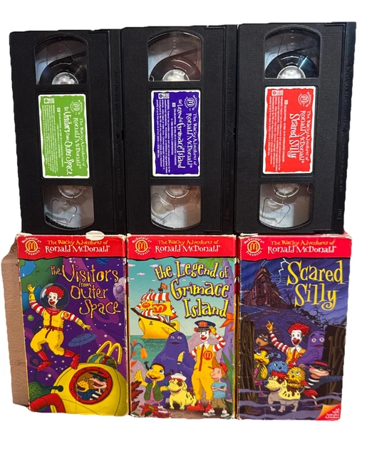 WACKY ADVENTURES RONALD McDonald VHS Lot (3) Grimace Outer Space Scared ...