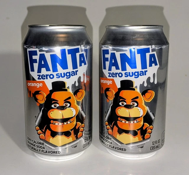 FANTA FIVE 5 Nights At Freddy’s 2 Silver Cans Horror Orange Zero Sugar ...