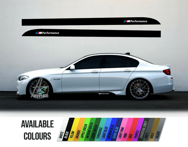 2XFOR BMW 5 Series F10 F11 M PERFORMANCE SIDE SKIRT M Sport VINYL ...