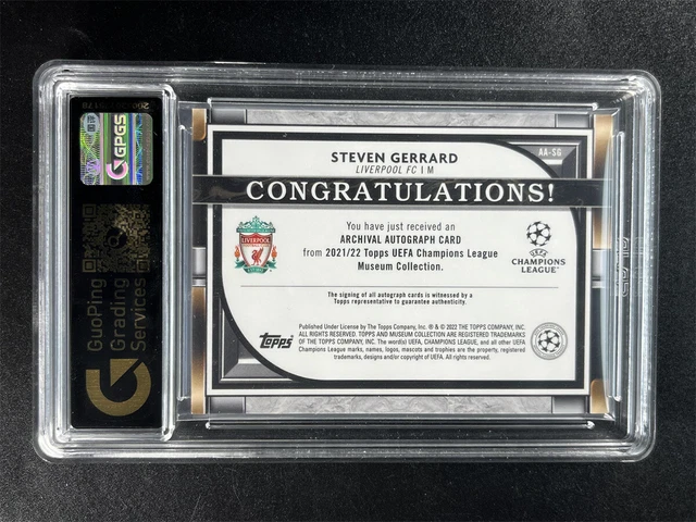 2021-22 TOPPS MUSEUM Collection Steven Gerrard Archival Auto /299 GGS ...