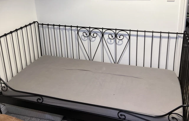 IKEA MELDAL BLACK Metal day bed with ikea sultan mattress - Collection ...