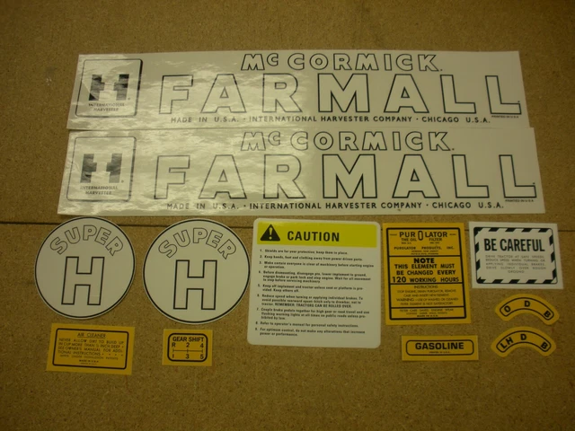 IHC FARMALL MODEL M Tractor Decal Set - MYLAR - NEW FREE SHIPPING EUR ...