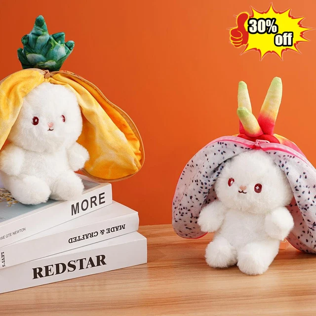BUNNY STUFFED ANIMAL Cute Rabbit Plushies Hide-and-Seek Bunny Plush Toy ...