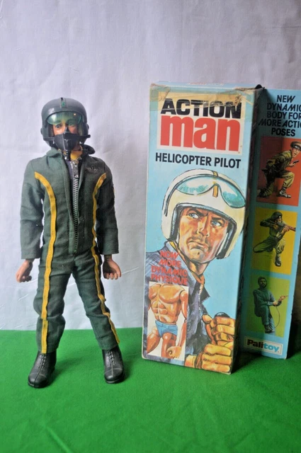 VINTAGE PALITOY 34094 Action Man Helicopter Pilot With Original Box £26 ...