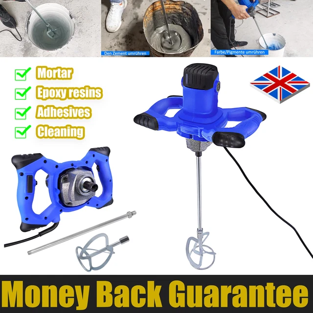 2800W DRYWALL ELECTRIC Cement Mixer Plaster Mortar Render Paint Tile ...