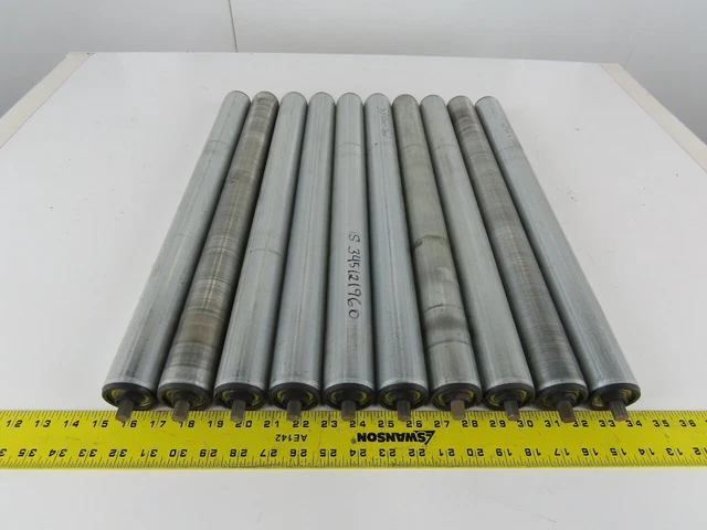 DEMATIC 1.9& OD 22" BF 21-1/4" Face 7/16" Hex Gravity Conveyor Roller ...