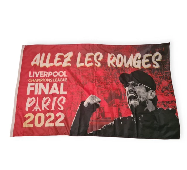 LIVERPOOL FC FLAG - Champions League Final, Paris 2022 - Size 5ftx3ft ...