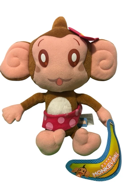 SEGA AMUSEMENTS SUPER Monkey Balls Mee Mee Soft Plush Beanie Toy £10.56 ...