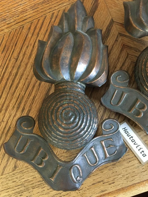 RCE ENGINEERS MOTORCYCLE Staff Car Fender Badges Rare Pair UBIQUE ...