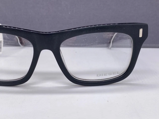 DIESEL EYEGLASSES FRAMES woman men Black Rectangular Square Matte DL ...