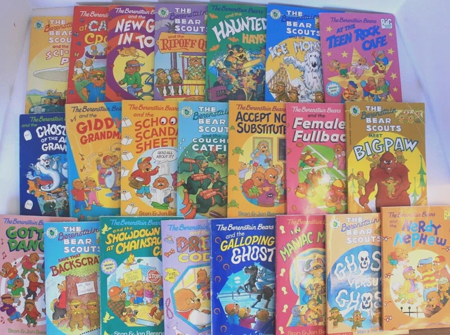 VINTAGE 1990'S THE BERENSTAIN BEARS Big Chapter Books Lot of 22 VGC ...