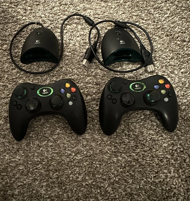 LOGITECH ORIGINAL XBOX Cordless Precision Controller W/ Dongles $75.00 ...