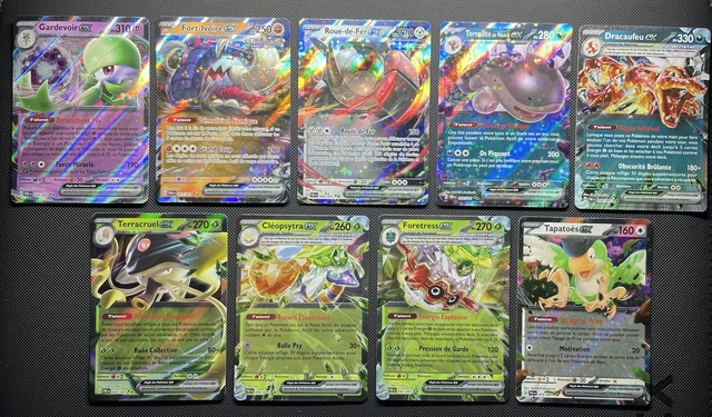 LOT DE 9 Cartes Pokémon Ultra rare EX Téracristal Destinées De Paldéa ...