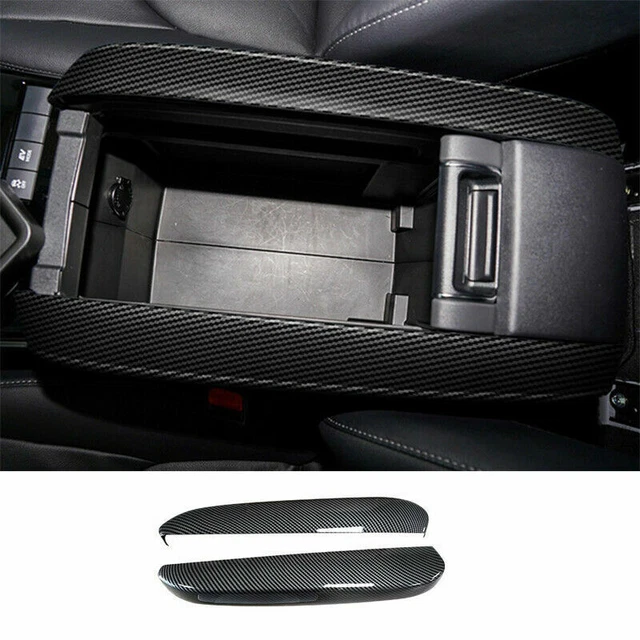 POUR TOYOTA HIGHLANDER 20-22 console centrale en fibre de carbone accoudoir boîte housse ...