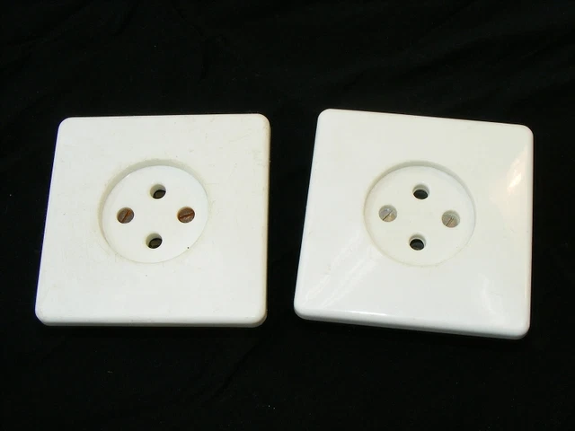 ANTIGUO ENCHUFE BLANCO Oculta Lata Up Loft Diseño Arte Deco Vintage EUR ...