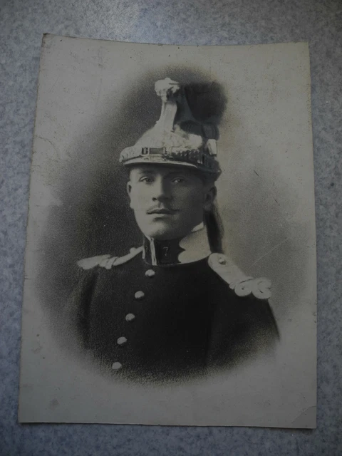 MILITARIA PHOTO SOLDIER dragon ww1 french soldier dragons 1wk helmet ...