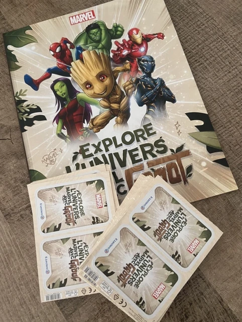 ALBUM COLLECTION COMPLÈTE EXPLORE L’UNIVERS MARVEL AVEC GROOT Leclerc ...