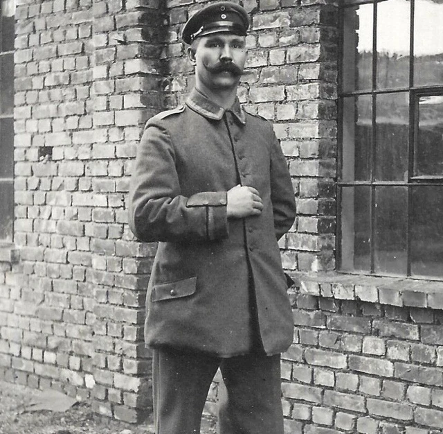WW1 PHOTO POSTCARD Soldier Prussian Army Corporal Landwehr German ...