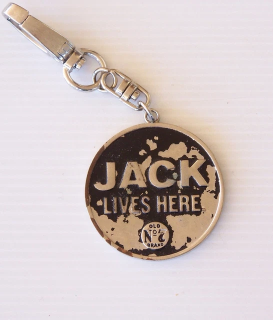 VINTAGE JACK DANIELS OLD No 7 BOURBON WHISKEY SOUVENIR METAL KEYRING ...