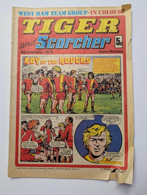 TIGER AND SCORCHER Comic 8th February 1975, IPC Magazines. £5.49 ...