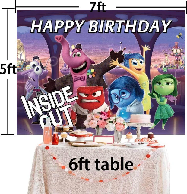 INSIDE OUT PARTY Decorations Birthday Backdrop Banner Background Vinyl ...