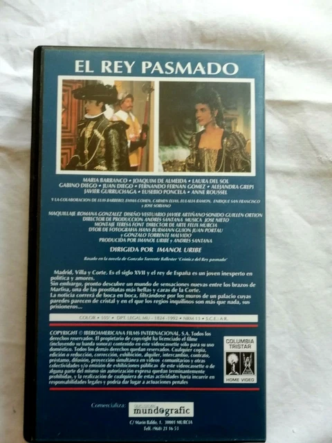 THE STUNNED KING VHS Tape Gavino Diego Fernando Fernan Gomez Maria ...