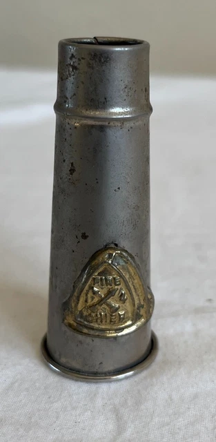 VINTAGE FIRE DEPT Chief Metal Toy Fireman Siren Whistle Firemen Horn ...