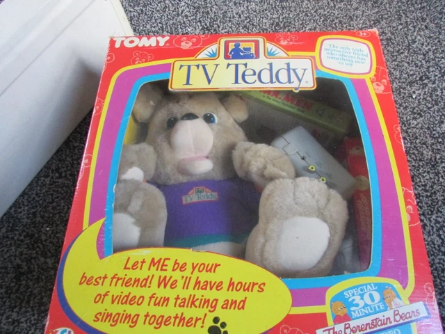 VINTAGE BOXED TOMY TV Teddy Interactive Bear x 2 vhs 1993 £34.99 ...