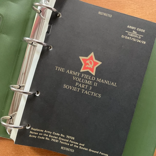 ORIGINAL COLD WAR-ERA British Army Intelligence Handbook: Soviet ...