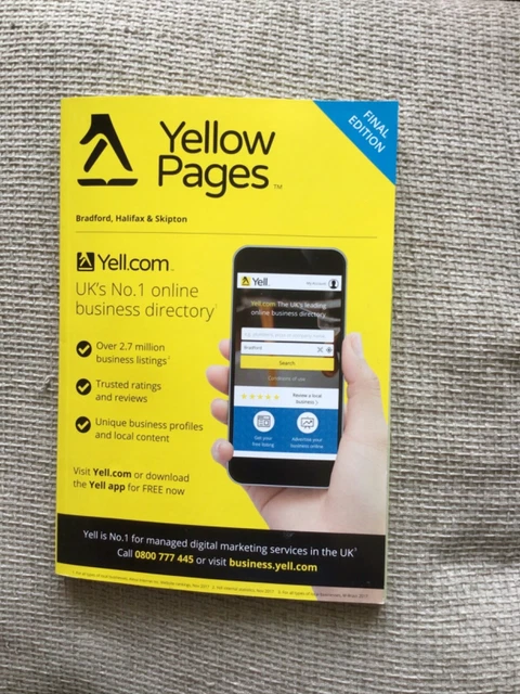 YELLOW PAGES FINAL edition - Bradford, Halifax and Skipton £5.00 ...
